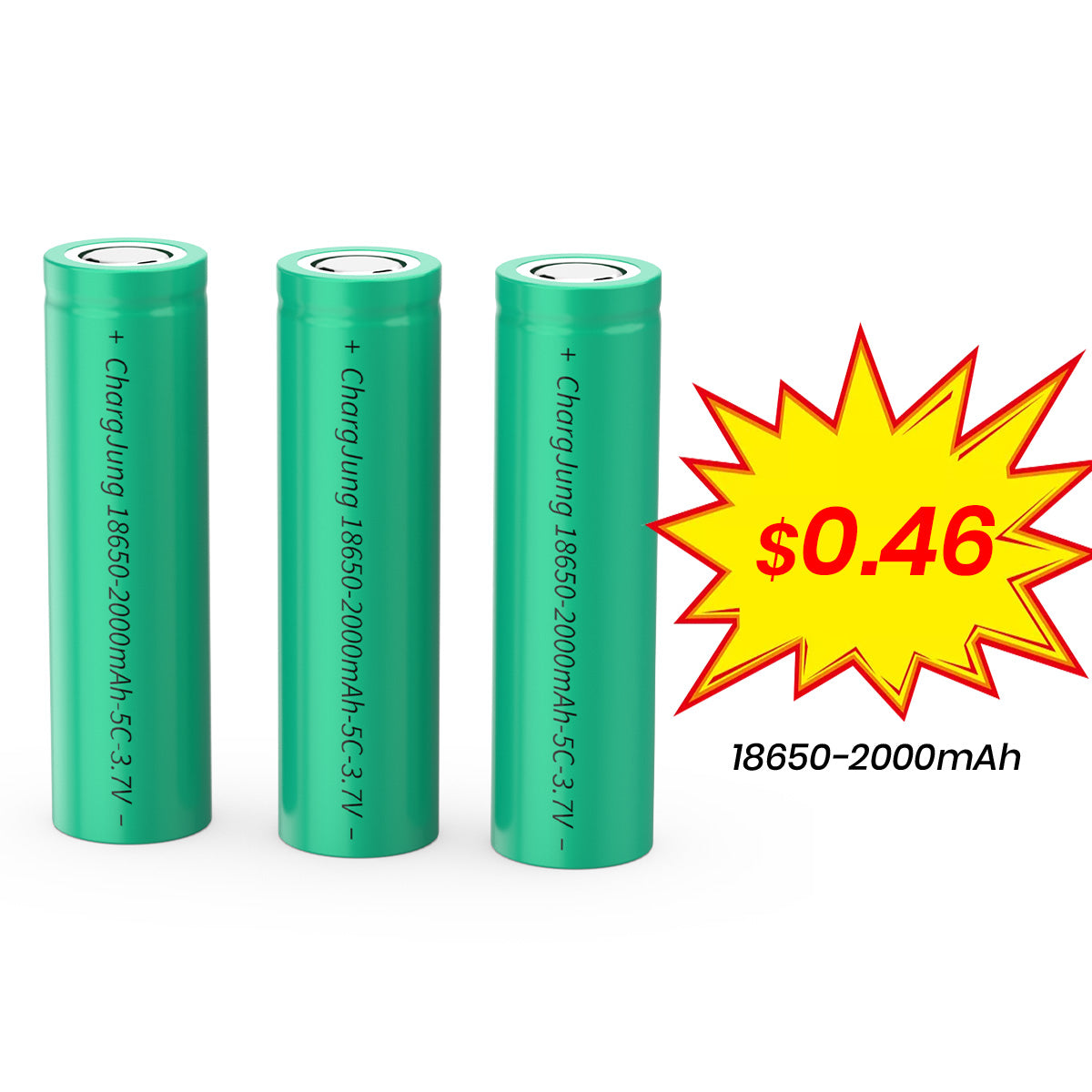 100% Original Rechargeable 18650 2000mAh 5C 3.7V Lithium Battery ...